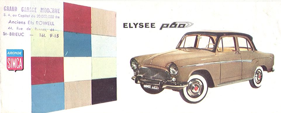 1960 Simca Aronde P60 brochure